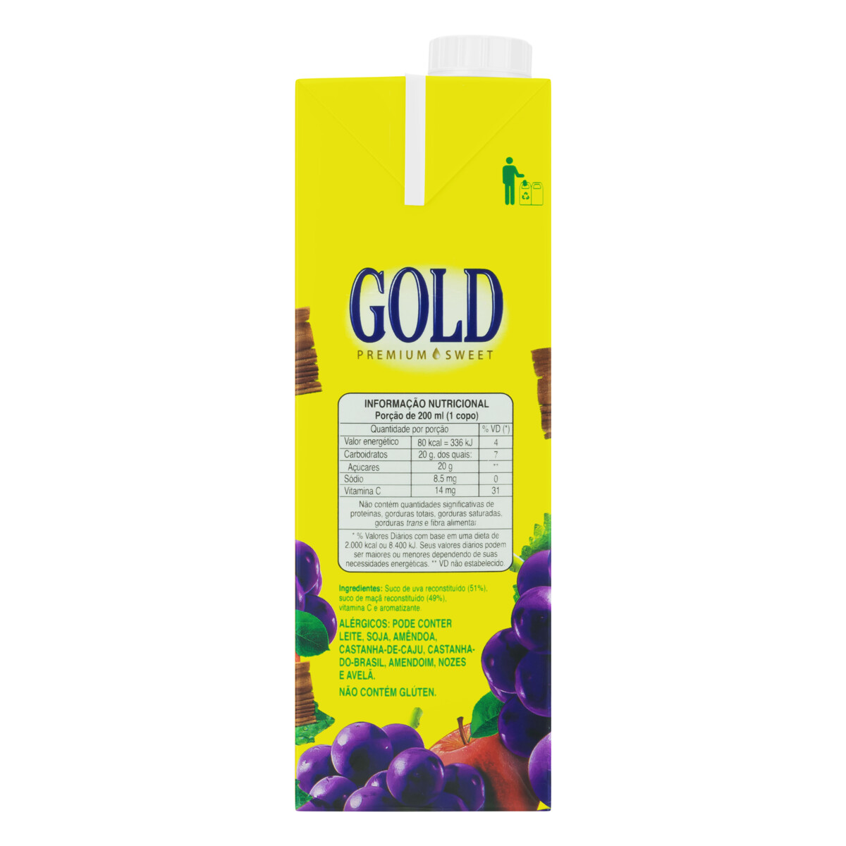 SUCO UVA GOLD PREMIUM SWEET CAIXA 1L · ilergic - Para você