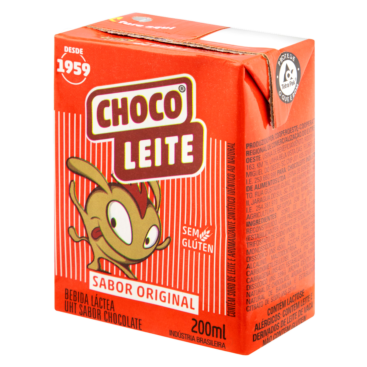 BEBIDA LÁCTEA UHT ORIGINAL CHOCO LEITE CAIXA 200ML · ilergic - Para você