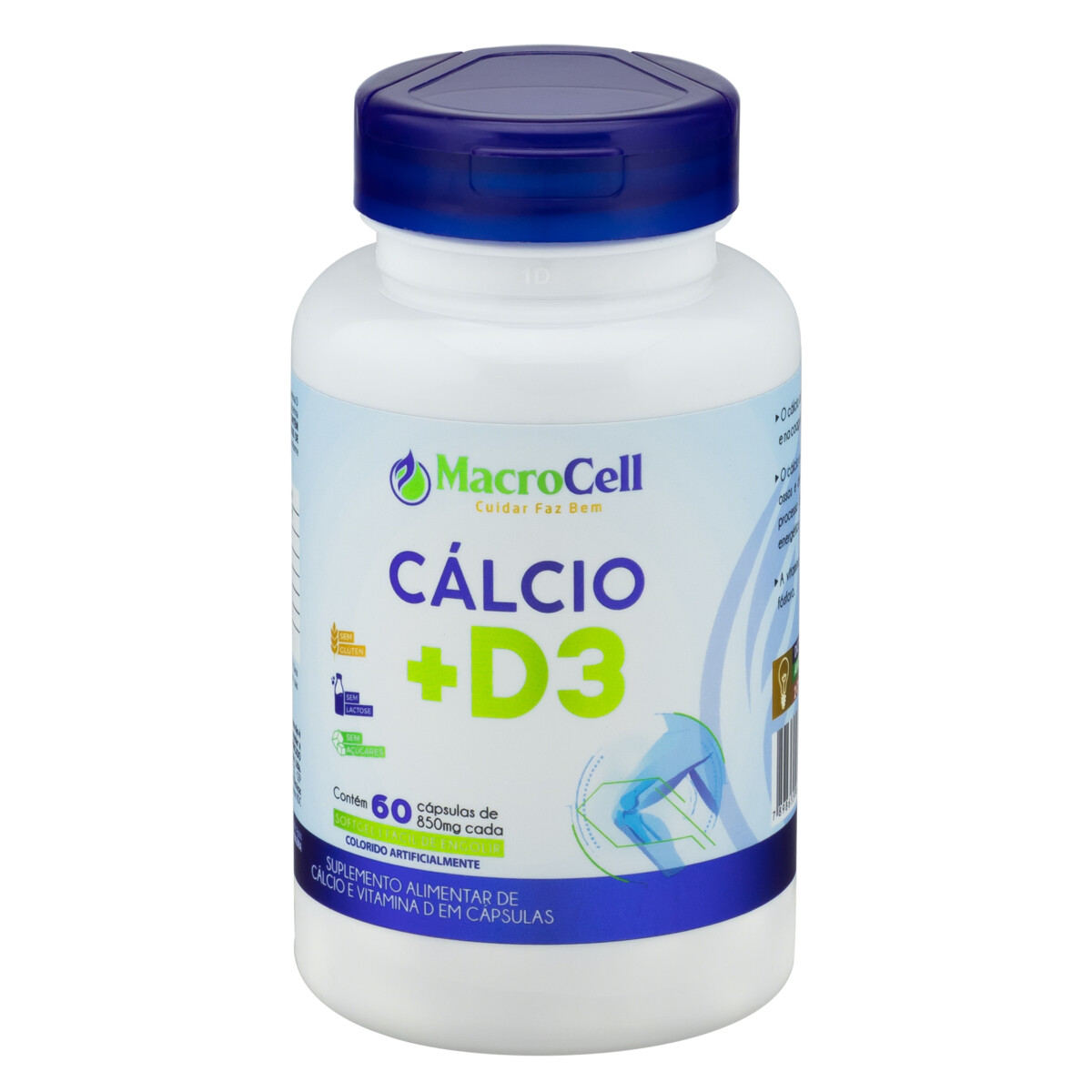 CÁLCIO + D3 MACROCELL FRASCO 60 CÁPSULAS SOFTGEL · ilergic - Para você